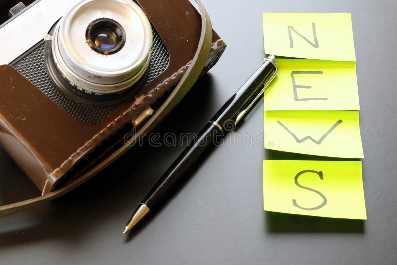 News camera journalism stock photo. Image of desk, design - 89348118