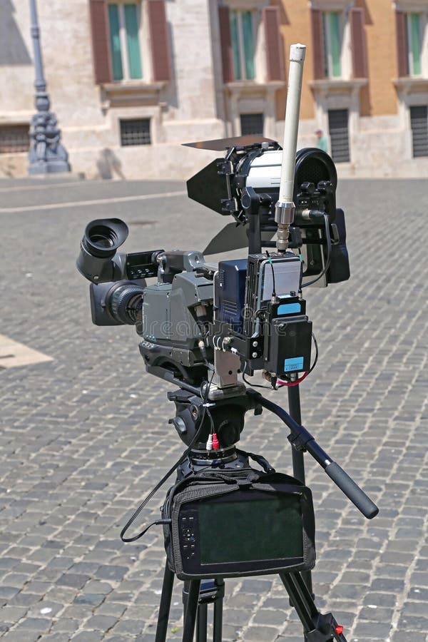 News Camera stock image. Image of link, stand, monitor - 152539617