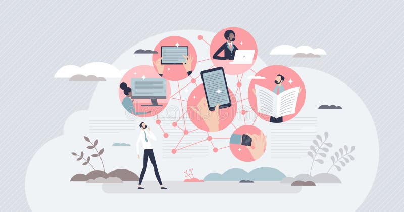 News Channels As Media Communication Types Using Devices Tiny Person ...