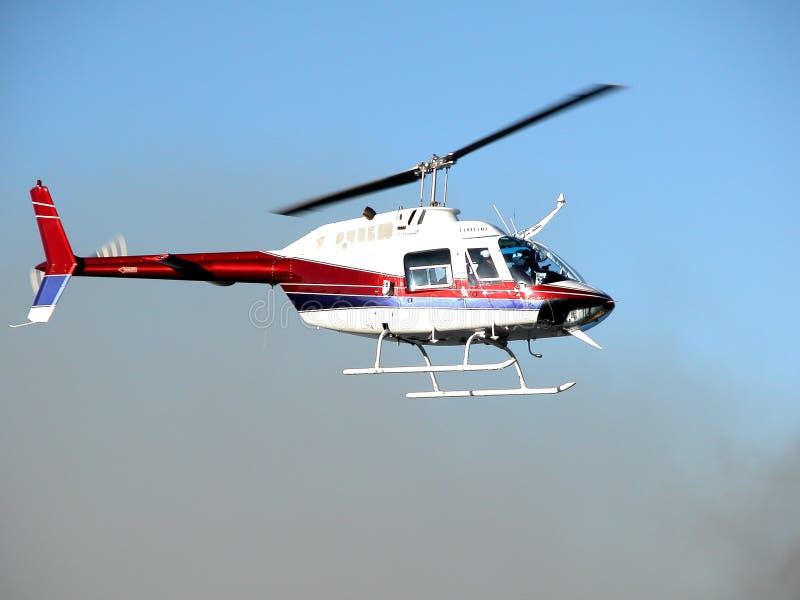 News Chopper stock photo. Image of hazey, blue, airmanship - 1373420
