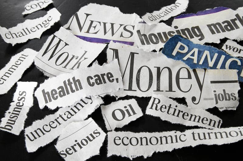 Recession Headlines stock image. Image of crash, disaster - 7507655
