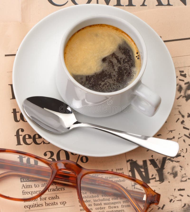 News and coffeecup stock image. Image of coffee, bitter - 5672199