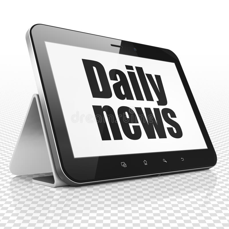 News Concept: Tablet Computer with daily News on Display Stock ... News Concept: Tablet Computer with daily News on Display Stock ...