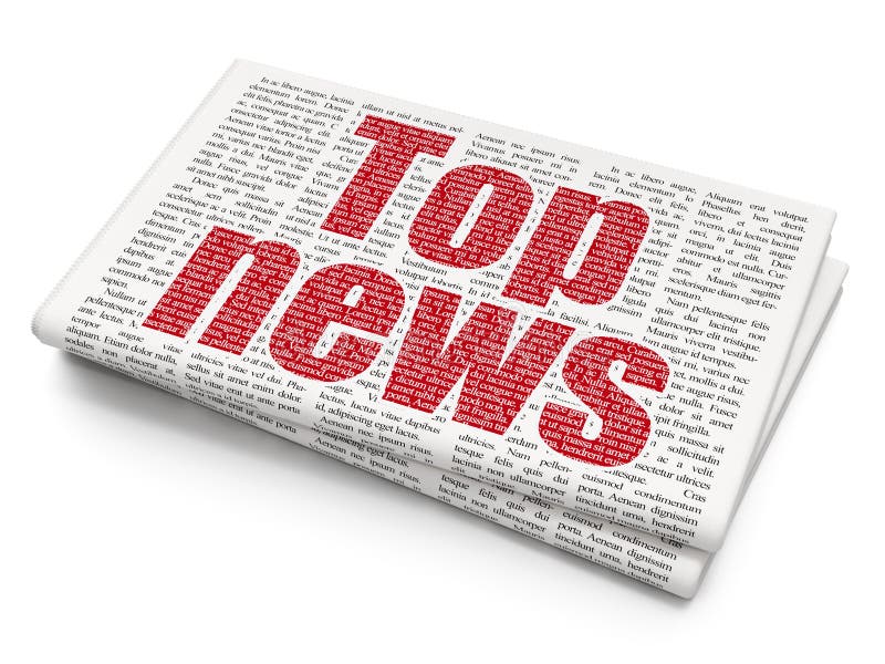News Concept: Top News on Newspaper Background Stock Illustration ...
