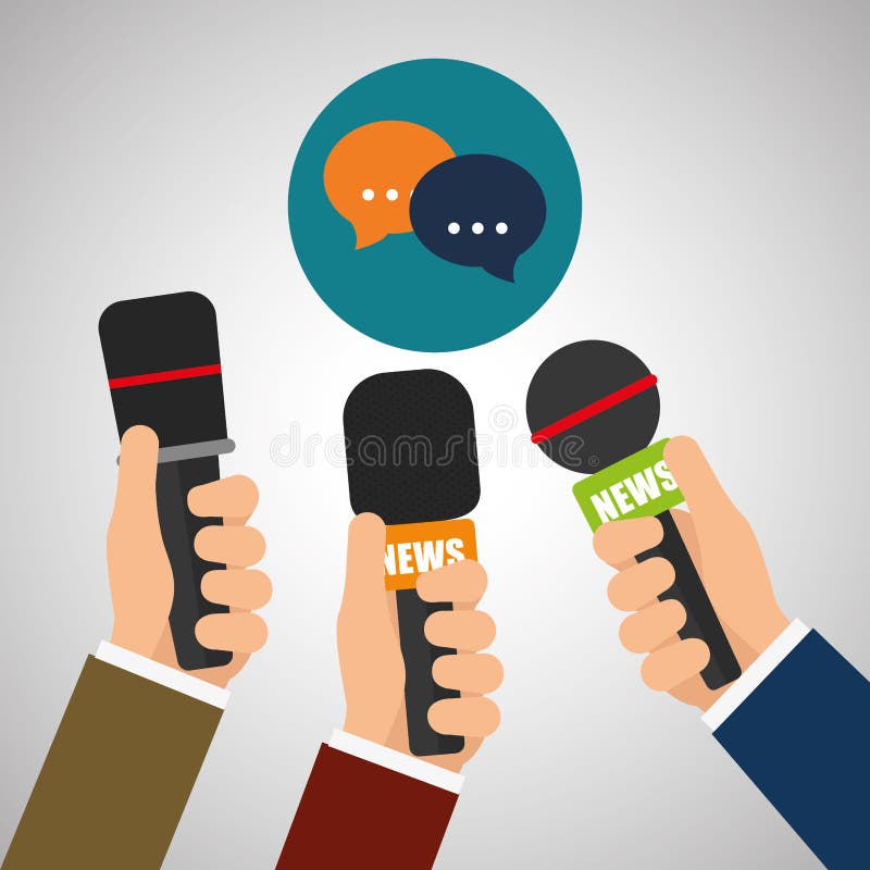 News Design. Broadcasting Concept. Communication Icon, Vector Stock ...