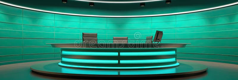 News Desk, Green Screen Background: News Studio and Broadcasting ...