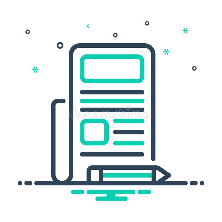 Mix Icon for News Editors, News and Editor Stock Illustration ...