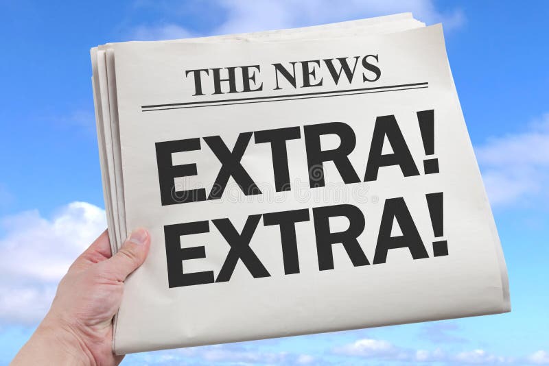 News Extra stock image. Image of media, hand, news, message - 31901741
