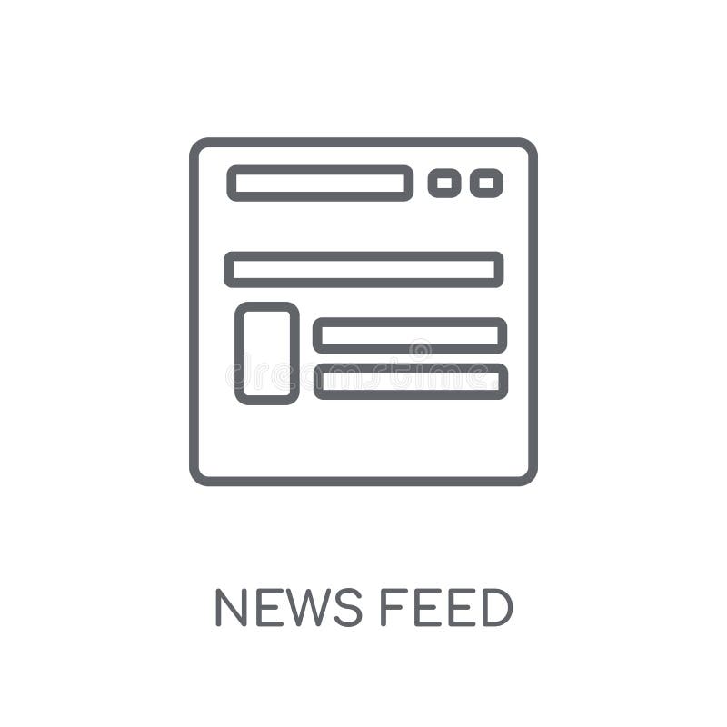 News Feed Linear Icon. Modern Outline News Feed Logo Concept on Stock ...