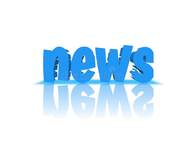 News Headline. News Word of Blue Three-dimensional Letters Stock ...