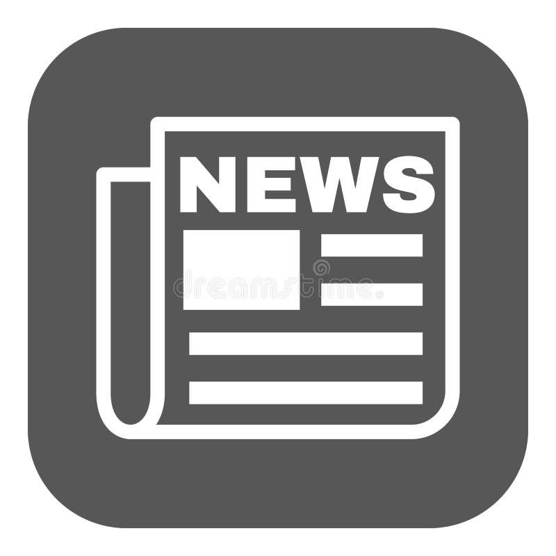 The News Icon. Newspaper Symbol Stock Vector - Illustration of modern ...