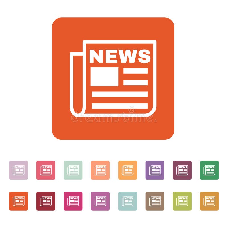 The News Icon. Newspaper Symbol Stock Vector - Illustration of isolated ...