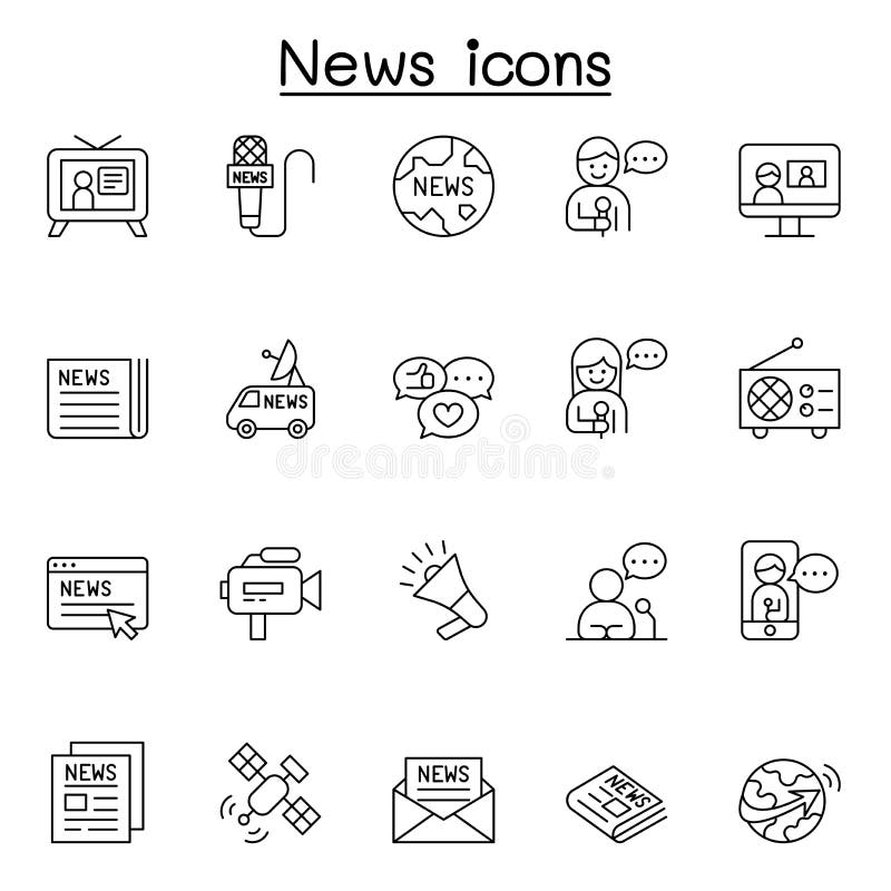 News icons stock vector. Illustration of information - 44560052