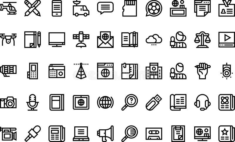 News Journal Icons High-Quality Vector Icons Collection with Editable ...