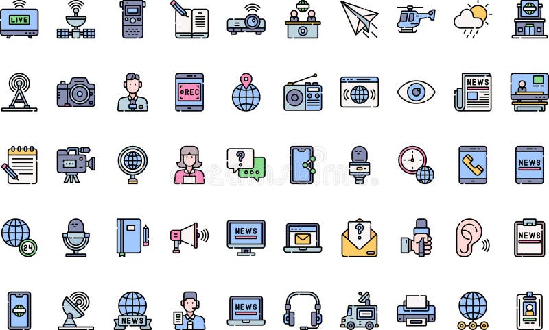 News Journal Icons High-Quality Vector Icons Collection with Editable ...