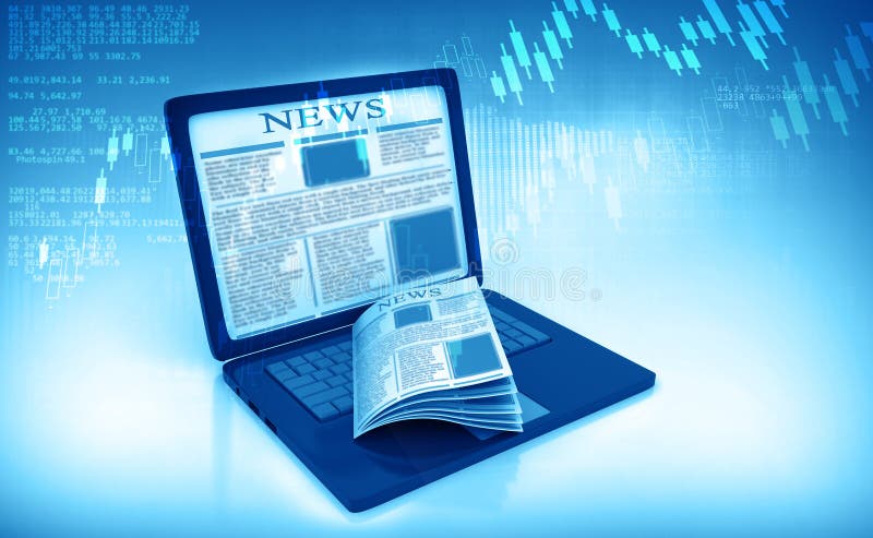 News On Laptop Computer Picture. Image: 114192527