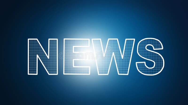 News Lettering on a Blue Background Stock Illustration - Illustration ...