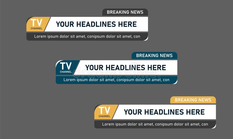 Breaking News Lower Third Stock Illustrations – 1,737 Breaking News ...
