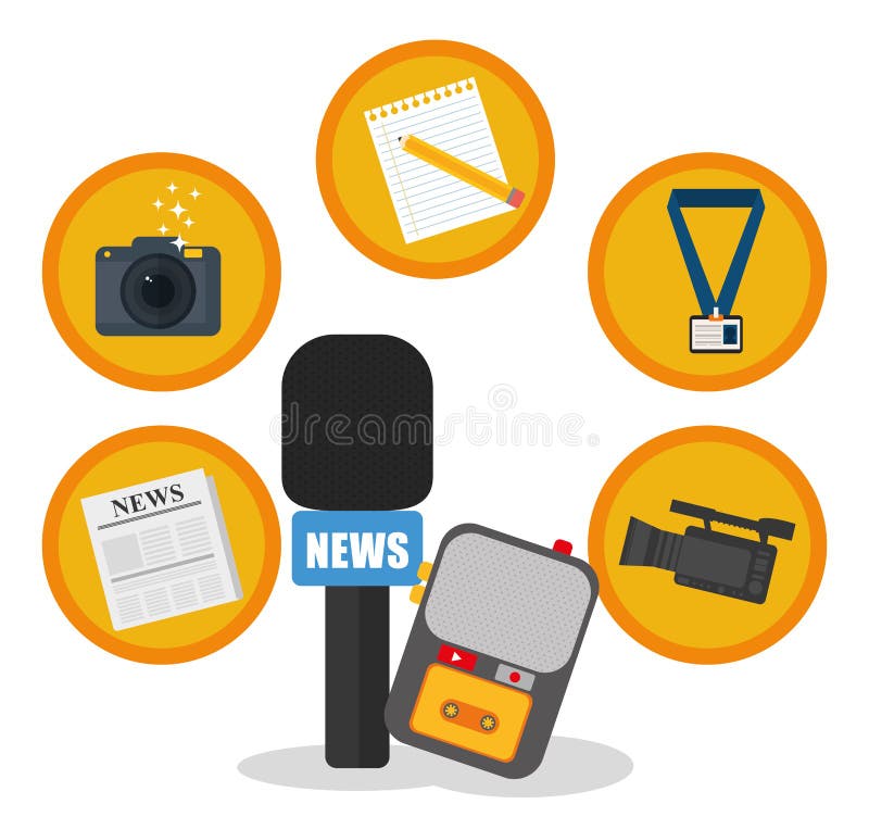 News Media and Broadcasting Stock Vector - Illustration of channel ...