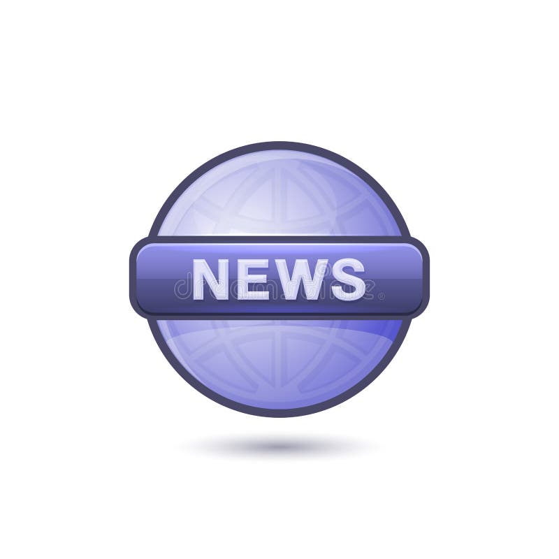 News Media Icon on White Background. Vector Stock Vector - Illustration ...