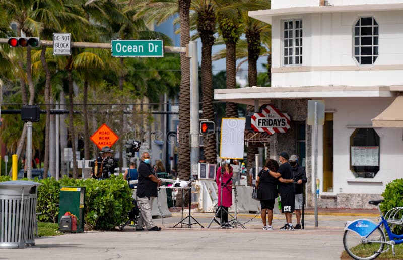 News Media Reporting Live from Miami Beach Spring Break 2021 Editorial ...