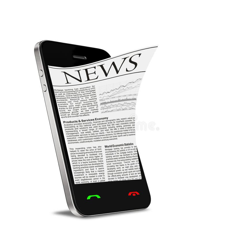 News on Mobile Phone, Smart Phone. Stock Photo - Image of information ...