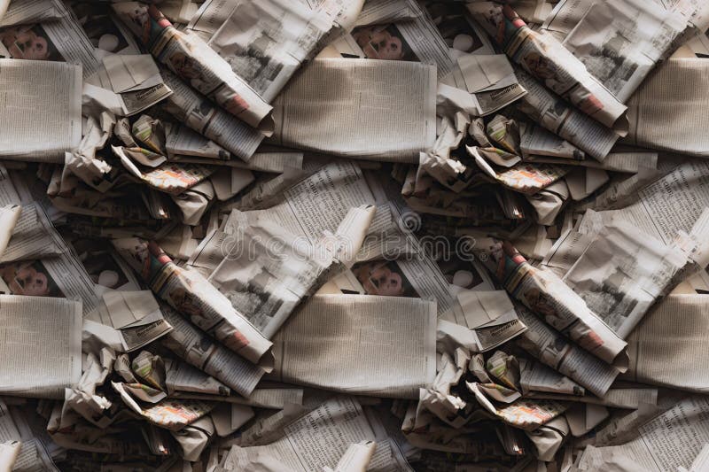 News Papers are Scattered on the Floor. Seamles Pattern, Created with ...