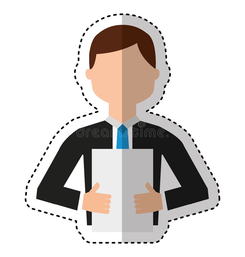 News Presenter Avatar Character Stock Illustration - Illustration of ...