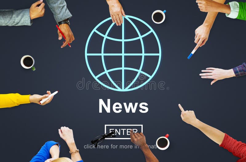 News Report Broadcast Information Update Concept Stock Photo - Image of ...