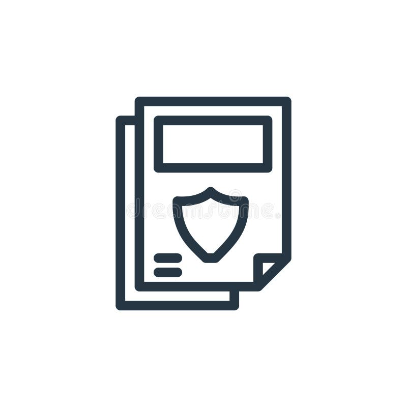 News Report Icon Vector from Cyber Security Concept. Thin Line ...