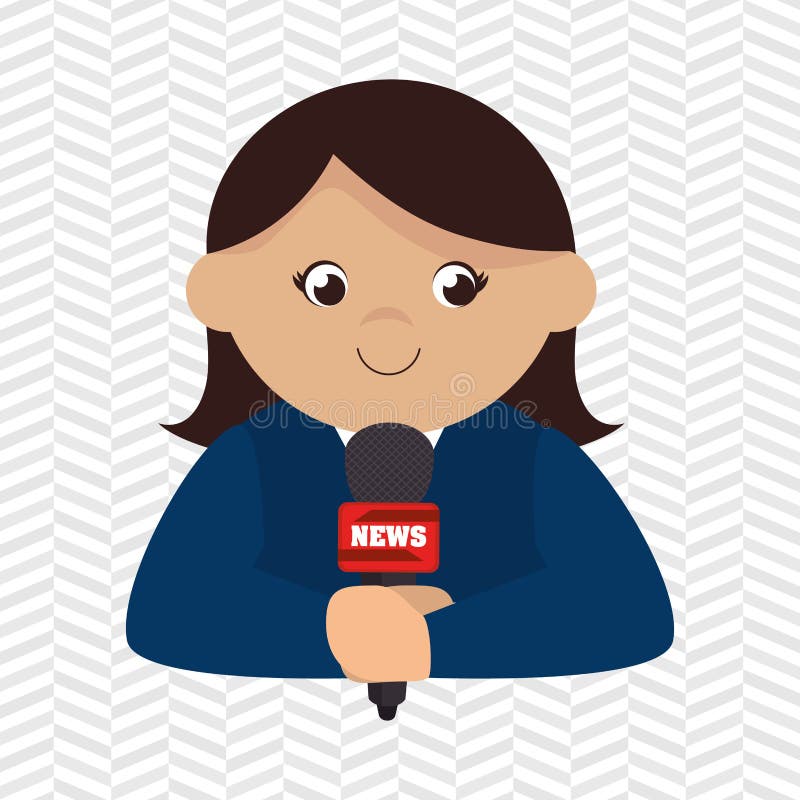 News reporter design stock illustration. Illustration of conference ...