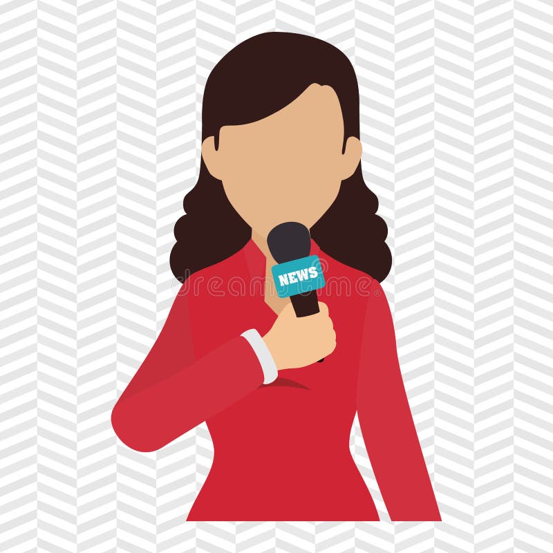 News reporter design stock illustration. Illustration of background ...