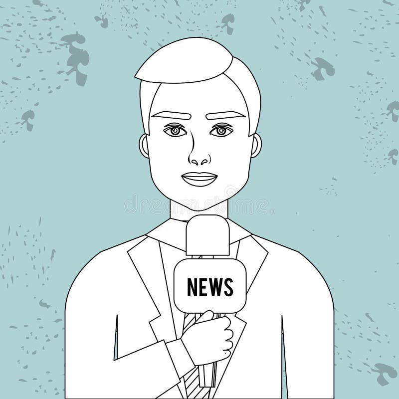 News reporter design stock illustration. Illustration of report - 70156994