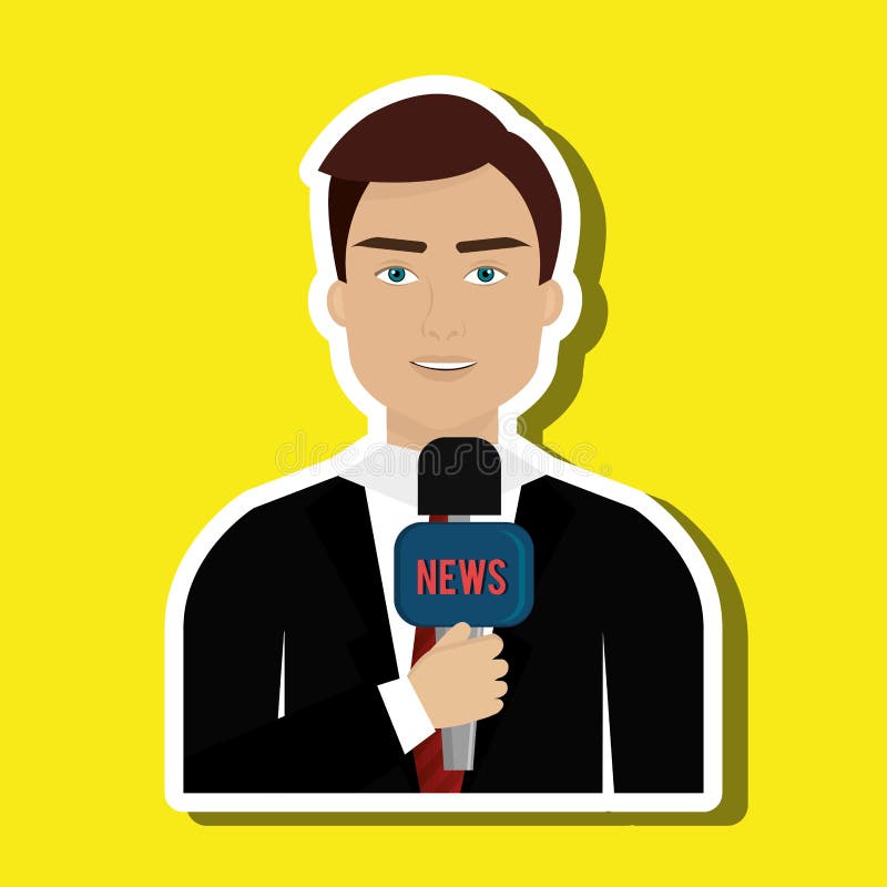 News reporter design stock illustration. Illustration of character ...