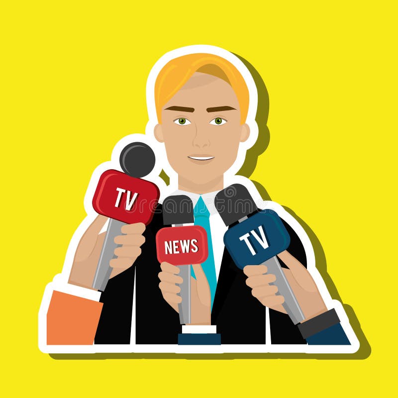 News reporter design stock illustration. Illustration of symbol - 70157547