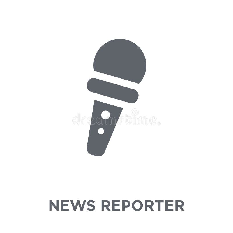 Reporter icon stock vector. Illustration of design, education - 61450600