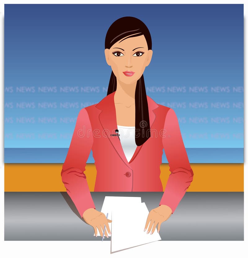 News reporter illustration stock illustration. Illustration of ...