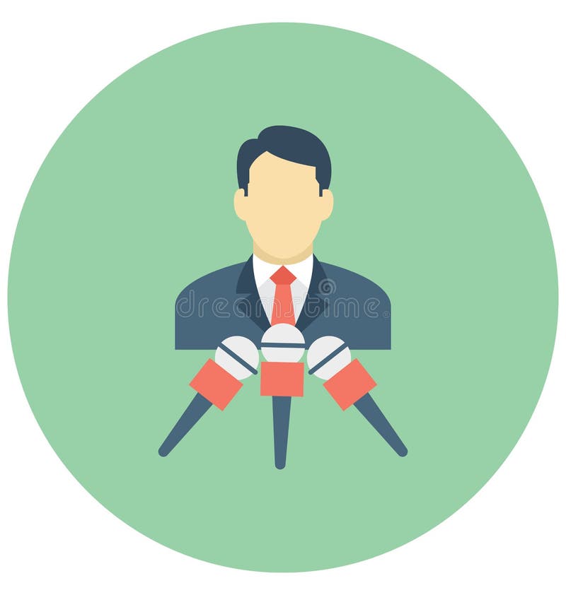 News Reporter Isolated Vector Icon that Can Be Easily Modified or Edit ...