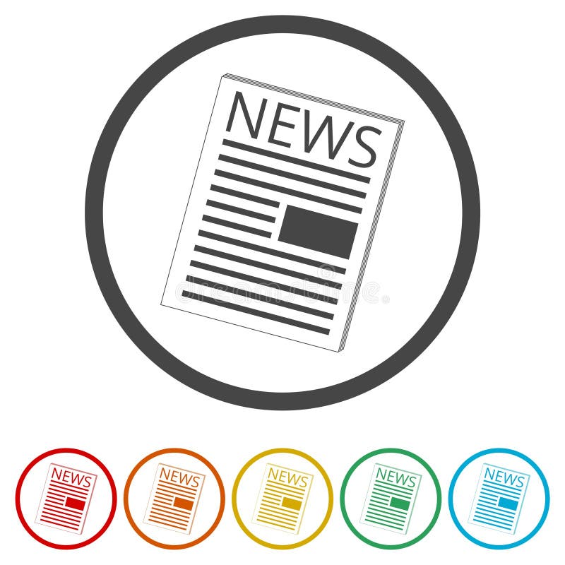News Sign Icon. Design of Flat News Symbol Stock Vector - Illustration ...