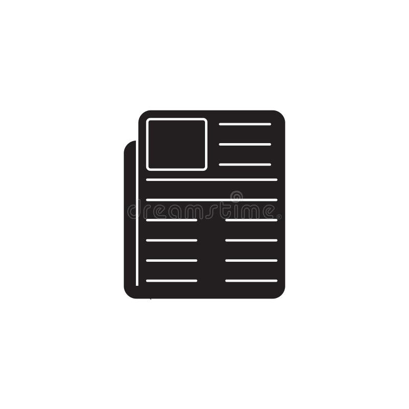 News Solid Icon, Newspaper, Advert, Social Media Stock Vector ...