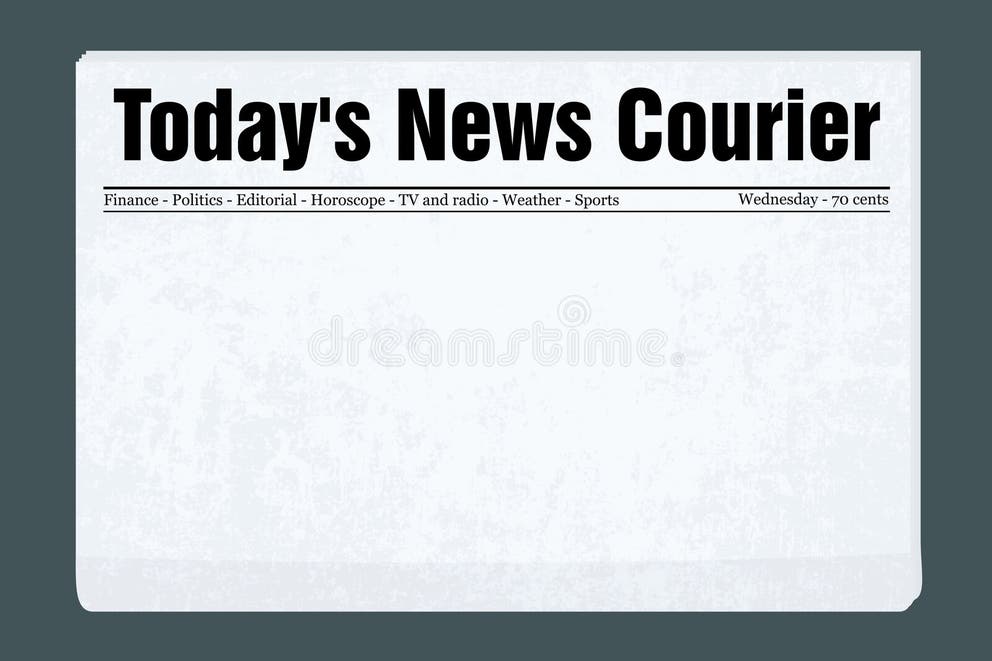 News Template - Blank Newspaper Vector Stock Vector - Illustration of ...