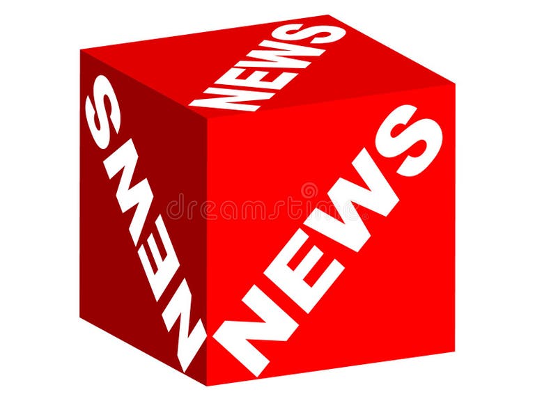 NEWS text on box stock illustration. Illustration of design - 6434963