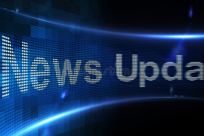 News Update on Digital Screen Stock Illustration - Illustration of ...