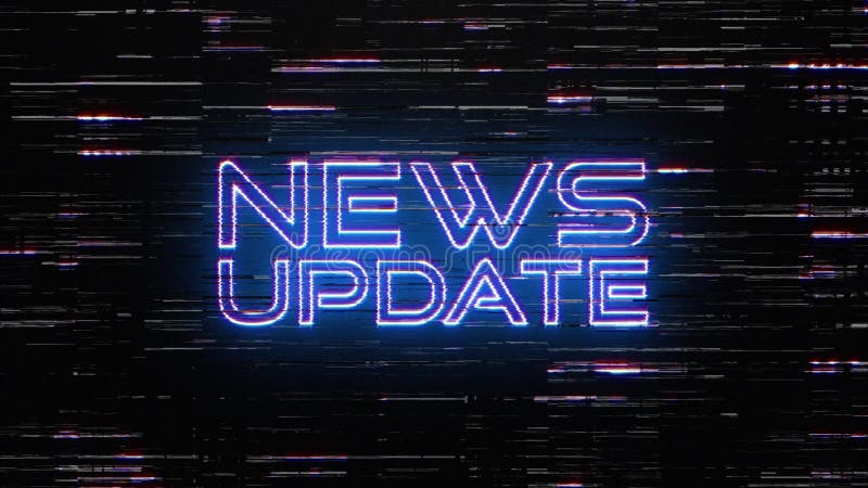 News Update Glitch Text Effect Abstract Background Stock Video - Video ...