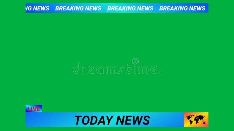 News Update, Live News and Broadcasting Concept Green Screen Stock ...