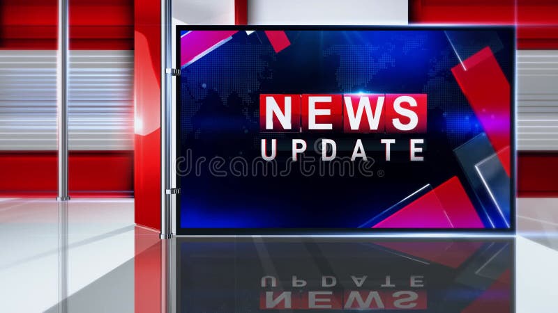 News Update Virtual Studio Background Stock Footage - Video of digital ...