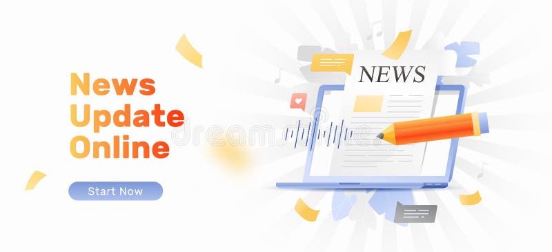 News Update Web Banner stock vector. Illustration of press - 140566130 News Update Web Banner stock vector. Illustration of press - 140566130
