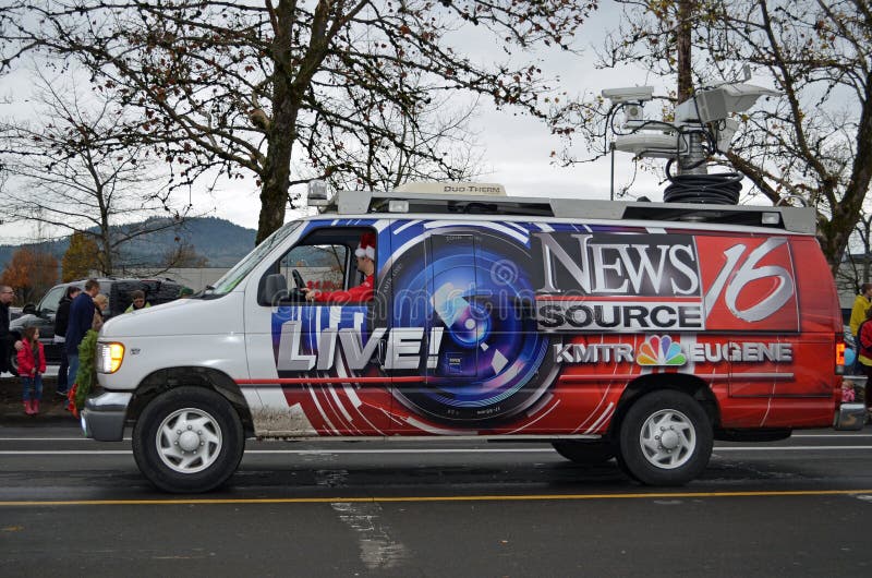 News van editorial photo. Image of news, eugene, local - 28107016