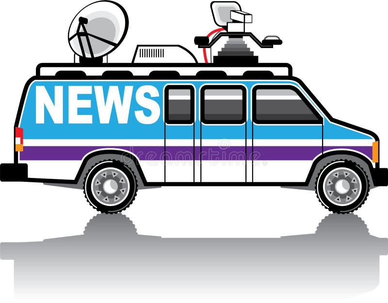 News Van vector stock vector. Illustration of signal - 67348671