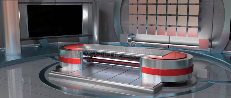 Entertainment News Virtual Set Blue Stock Illustration - Illustration ...